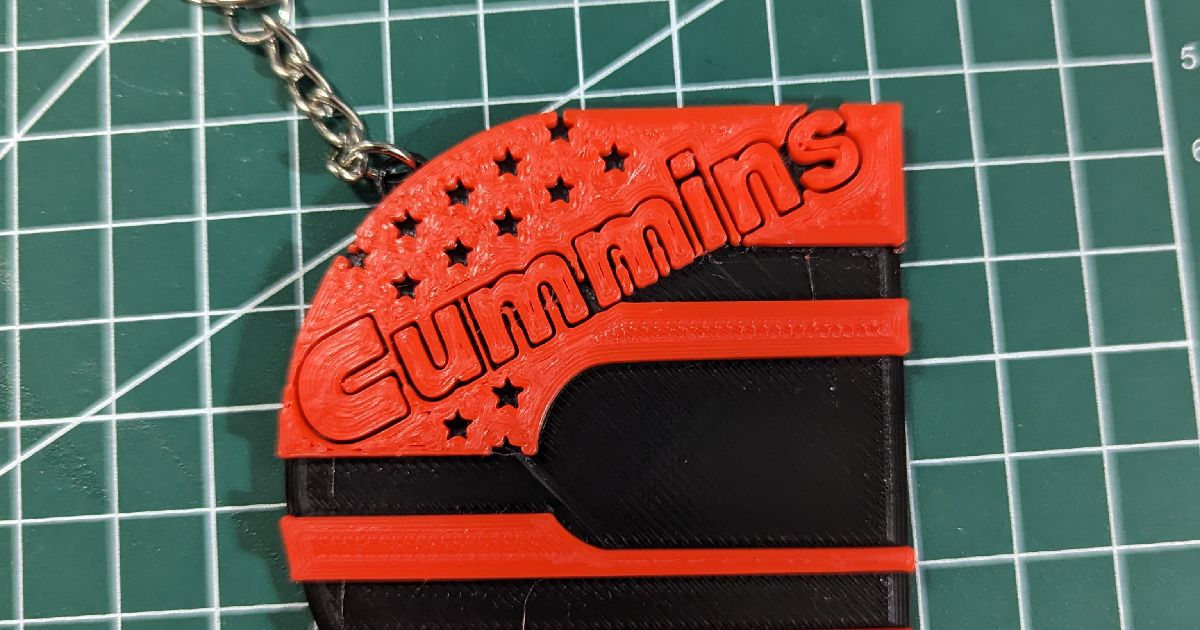 Cummins C Keychain by T's Custom Creations | Download free STL model ...