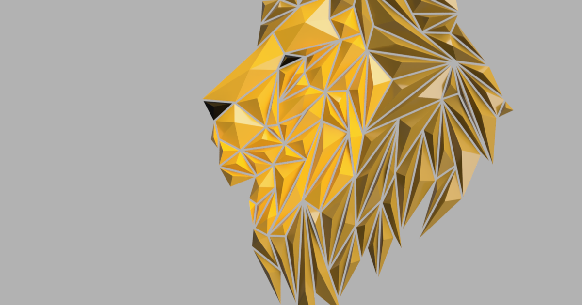 3D Lion on the wall by Jakub Lattenberg | Download free STL model ...