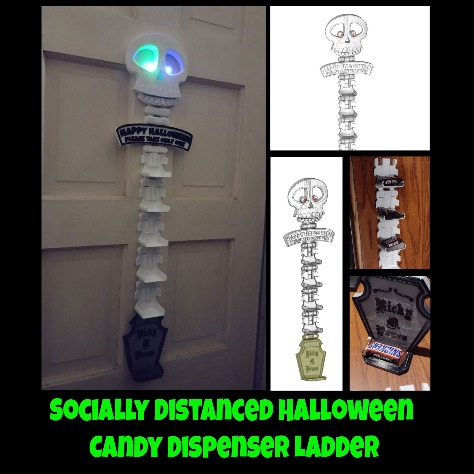 Socially Distanced Halloween Candy Dispenser Ladder by MyStoopidStuff ...
