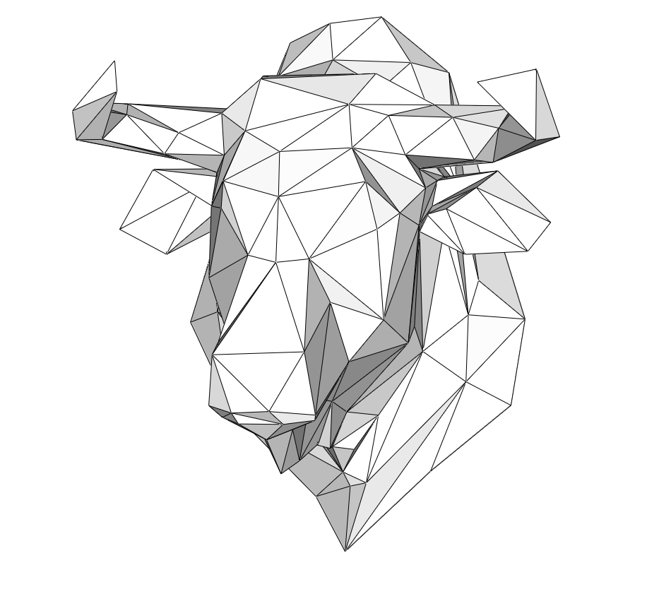 Low Poly Bull Head by Andrew Waterhouse | Download free STL model ...