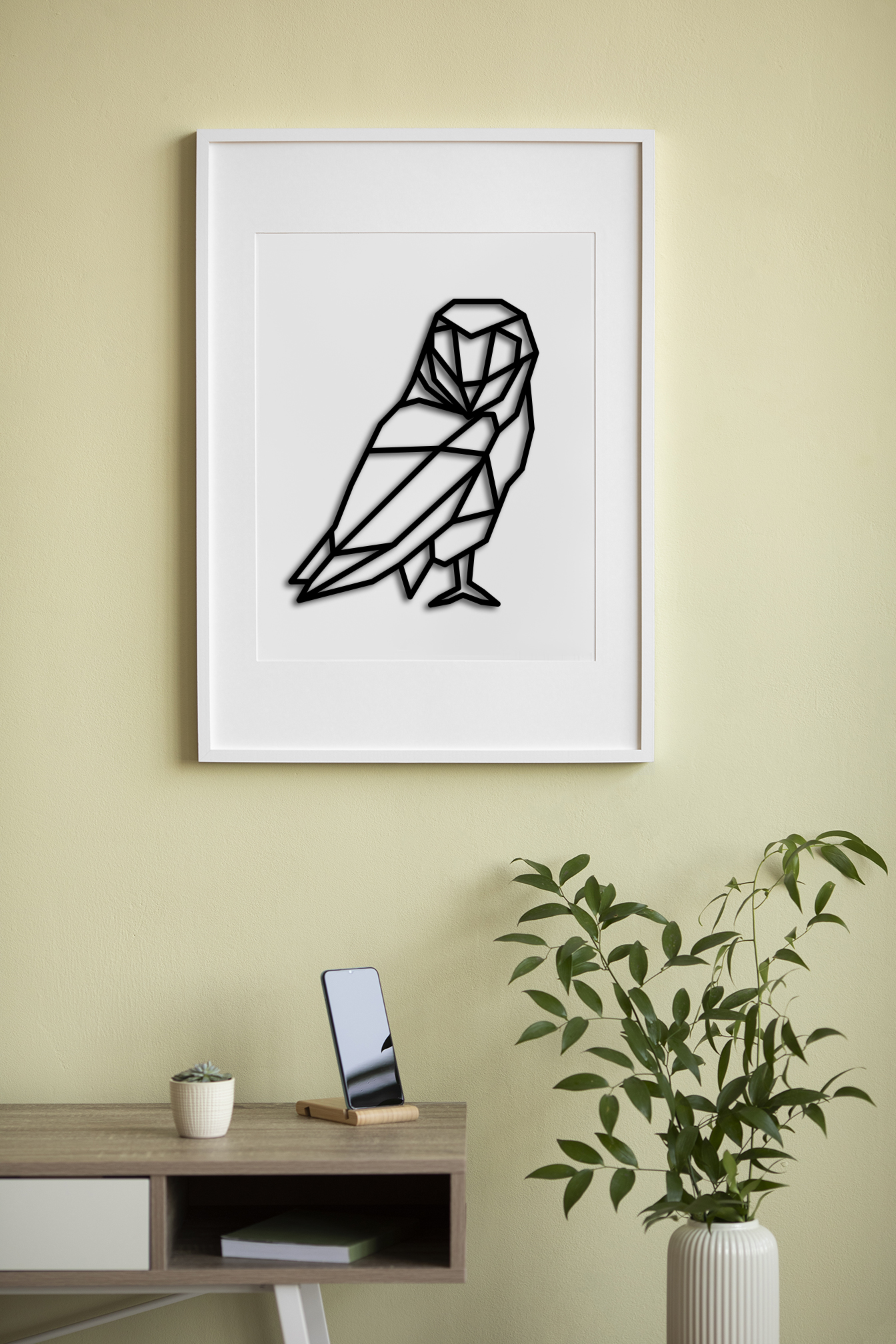 Geometric Standing Owl Wall Art by Neewix | Download free STL model ...