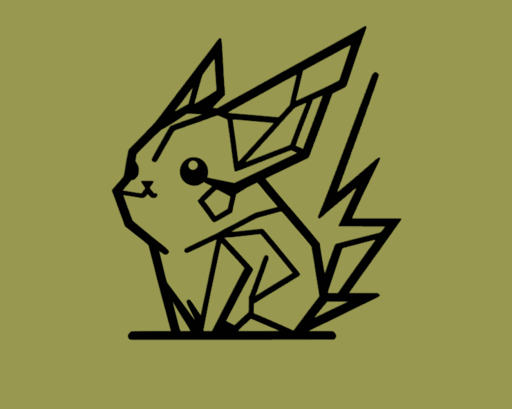 Geometric pokemon pikachu by The Maker Chemists | Download free STL ...
