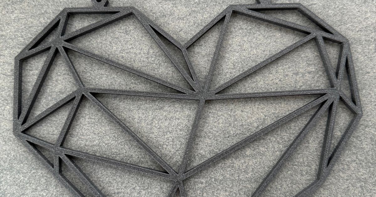 Geometric heart wall art / Geometrisches Herz Wanddeko by Marvin1988 ...