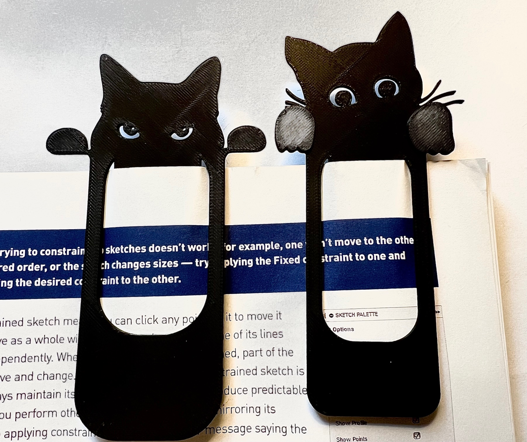 Angry Cat & Peeking Kitten Bookmarks by JeffC | Download free STL model ...
