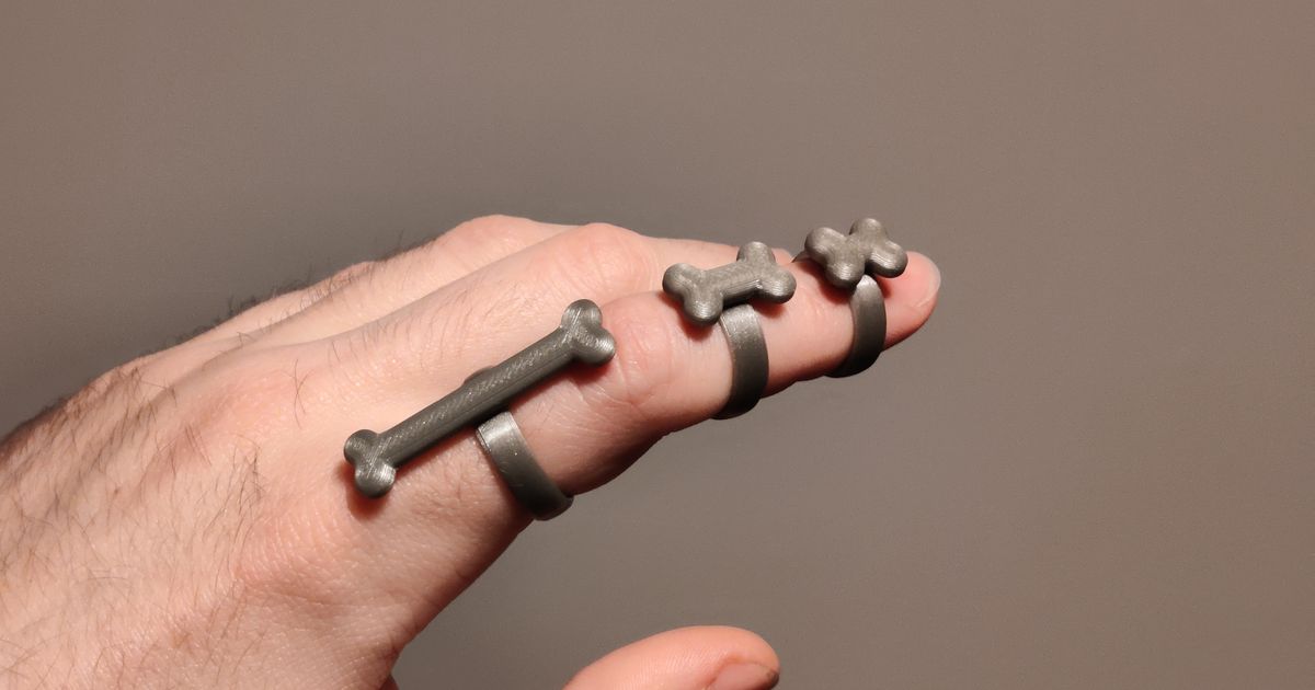 Boney finger rings by Hanes244 | Download free STL model | Printables.com