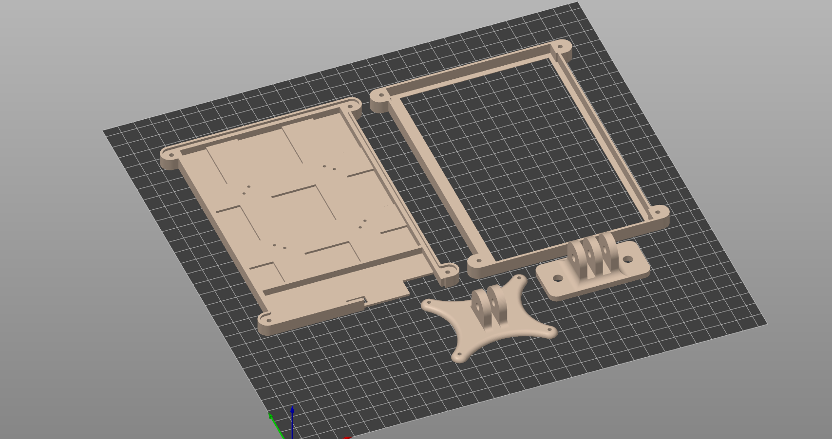 Support for 7-inch screen with mounting bracket for extrusion by Alexis ...