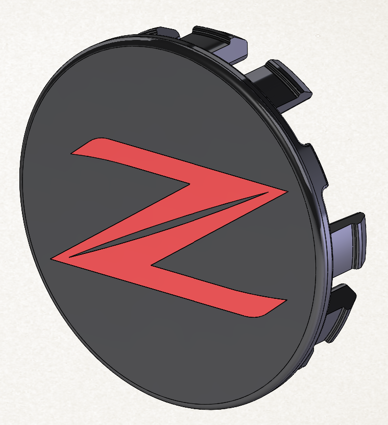 370Z Stock Wheel Center Caps by Robot7 | Download free STL model ...