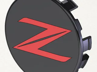 370Z Stock Wheel Center Caps by Robot7 | Download free STL model ...