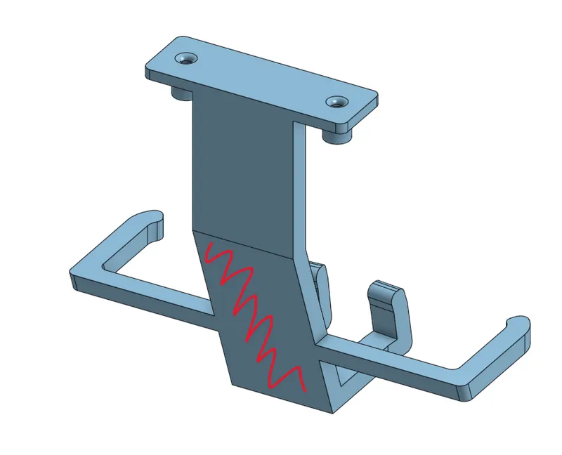 Controller Under Desk Holder by alberto - 2518 | Download free STL ...