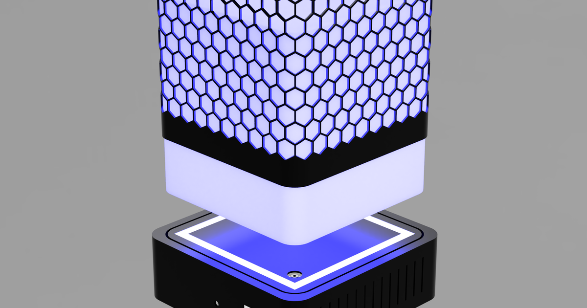Hexa Glow: The Easy-Print 3D Printed LED Lamp by lunny | Download free ...