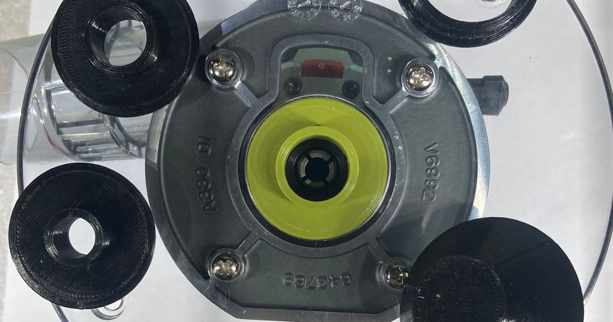 Milwaukee M18 Router Template Bushing Set by hoco | Download free STL ...