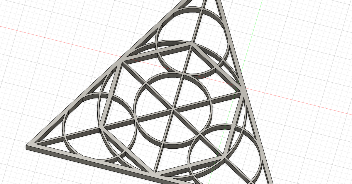 Geometric Triangle with Circles Wall Art by 1000Q | Download free STL ...