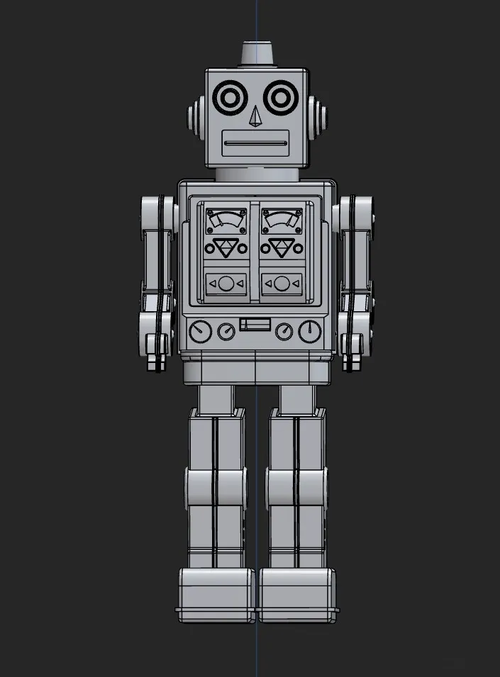 Retro robot v001 by Sergii Kostyshyn | Download free STL model ...