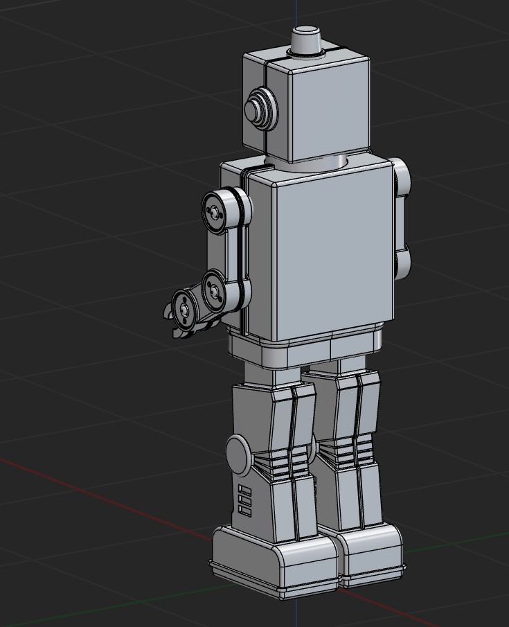 Retro robot v001 by Sergii Kostyshyn | Download free STL model ...