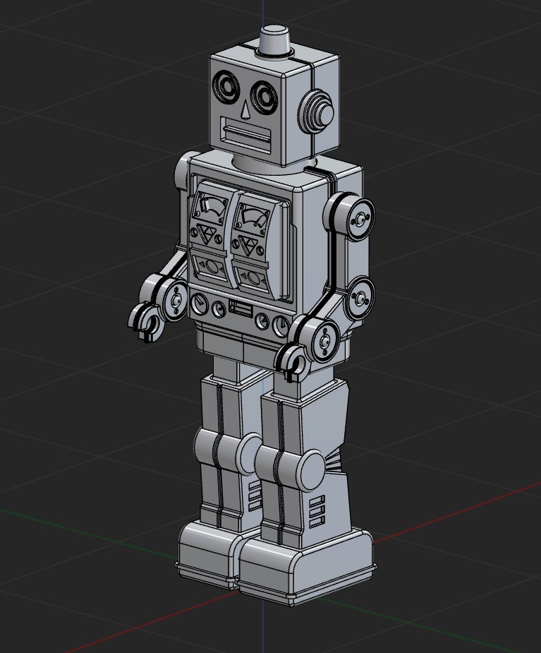 Retro robot v001 by Sergii Kostyshyn | Download free STL model ...