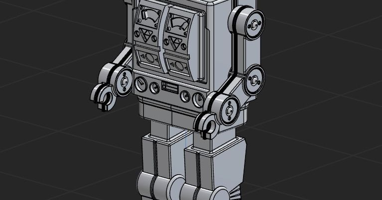 Retro robot v001 by Sergii Kostyshyn | Download free STL model ...