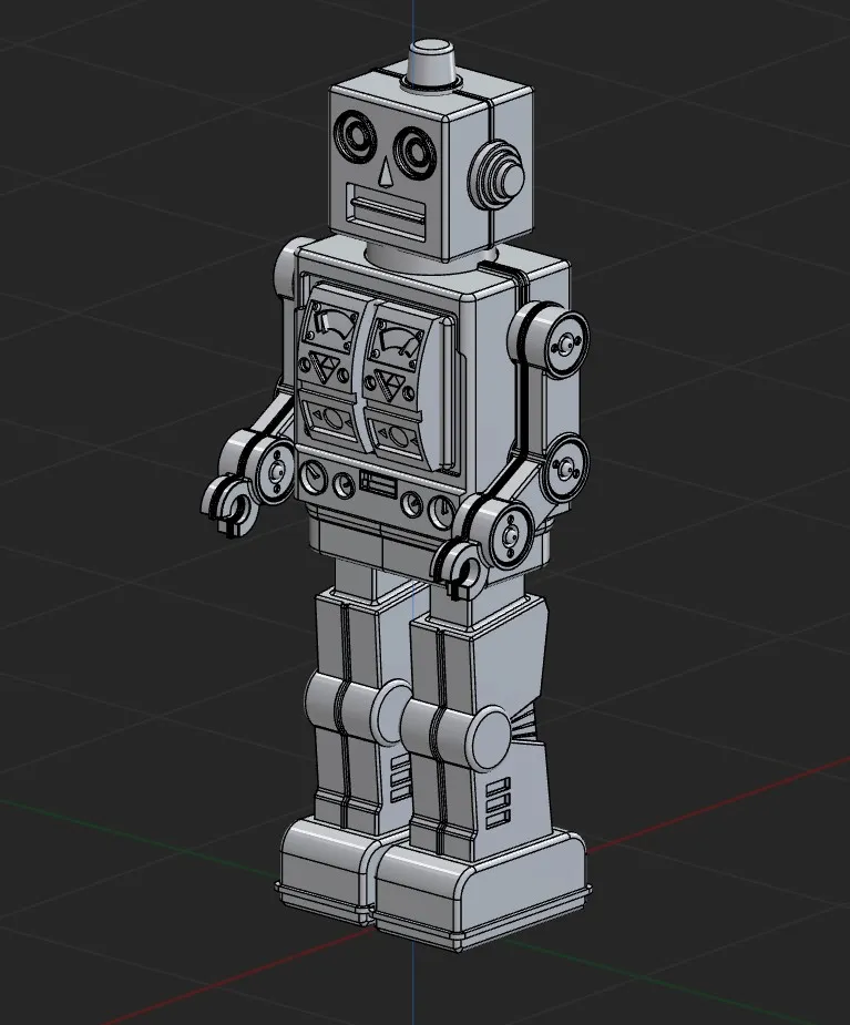 Retro robot v001 by Sergii Kostyshyn | Download free STL model ...
