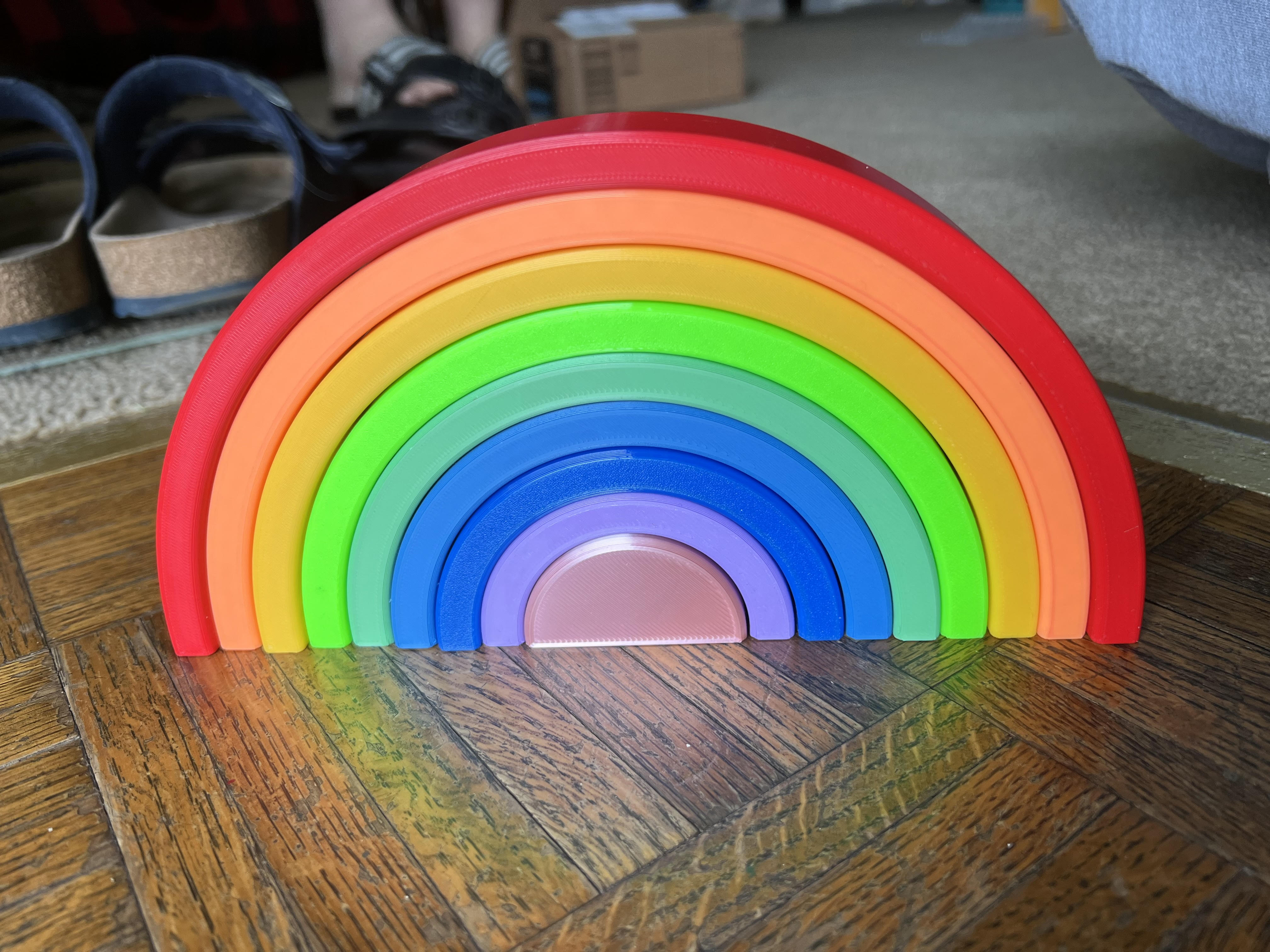 Stackable Rainbow- Open Ended Play by DakotaWLacy | Download free STL ...