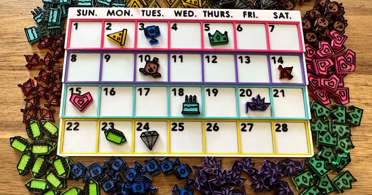 February Trick-Taking Game Board and Pieces by schultzeey | Download ...