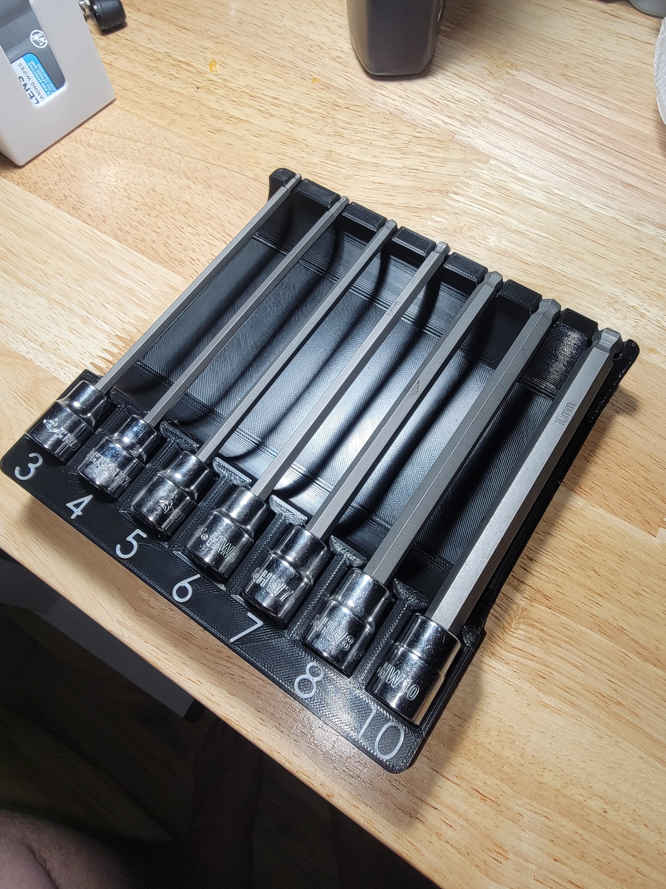 Husky 7 piece long hex driver holder Metric gridfinity by Ian Cox | Download free STL model ...