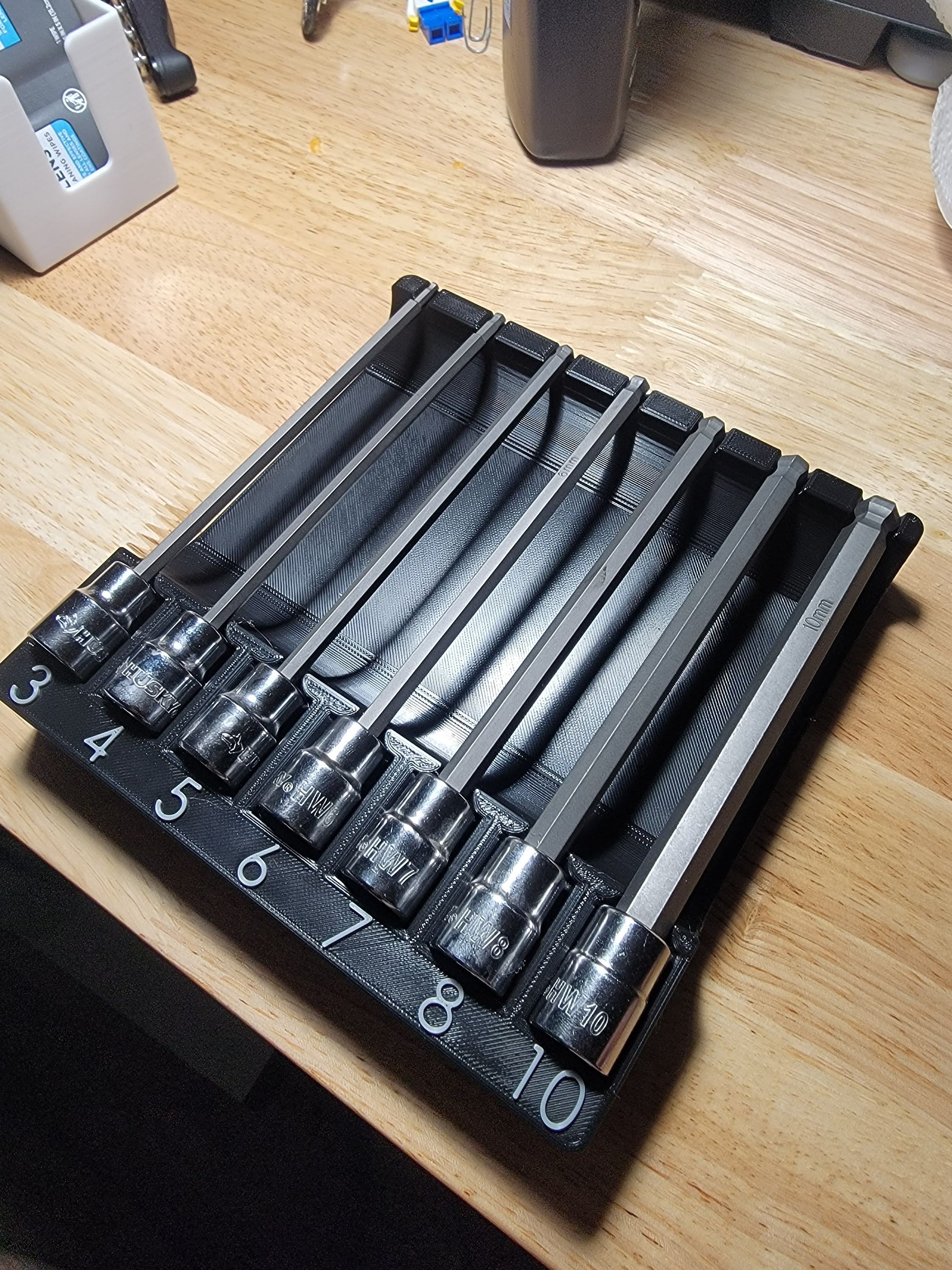 Husky 7 piece long hex driver holder Metric gridfinity by Ian Cox | Download free STL model ...