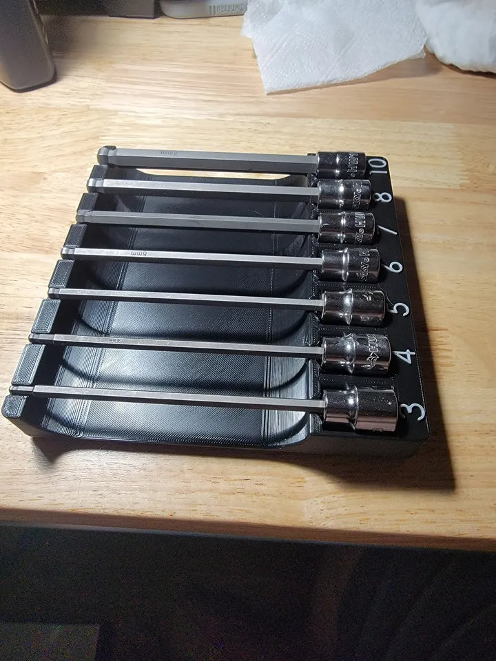Husky 7 piece long hex driver holder Metric gridfinity by Ian Cox ...