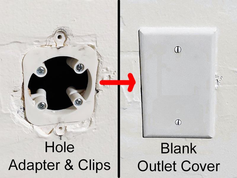 Hole to Outlet Cover Adapter - For 2 1/4" hole in Drywall by ...