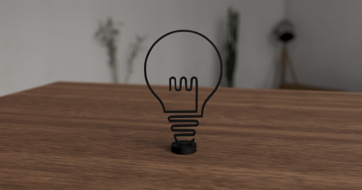 2D Bulb with stand por OrangeSs | Descargar modelo STL gratuito ...