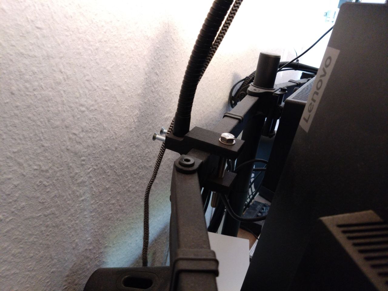 Monitor arm gooseneck clamp by ueda | Download free STL model ...