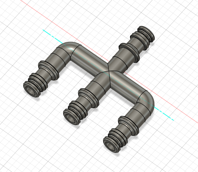 Garden Hose coupler/splitter by ueda | Download free STL model ...