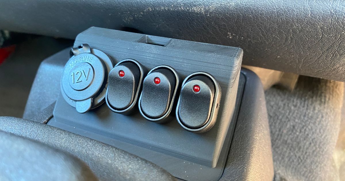 Jeep Tj Wrangler Switch panel by campbell rich | Download free STL ...