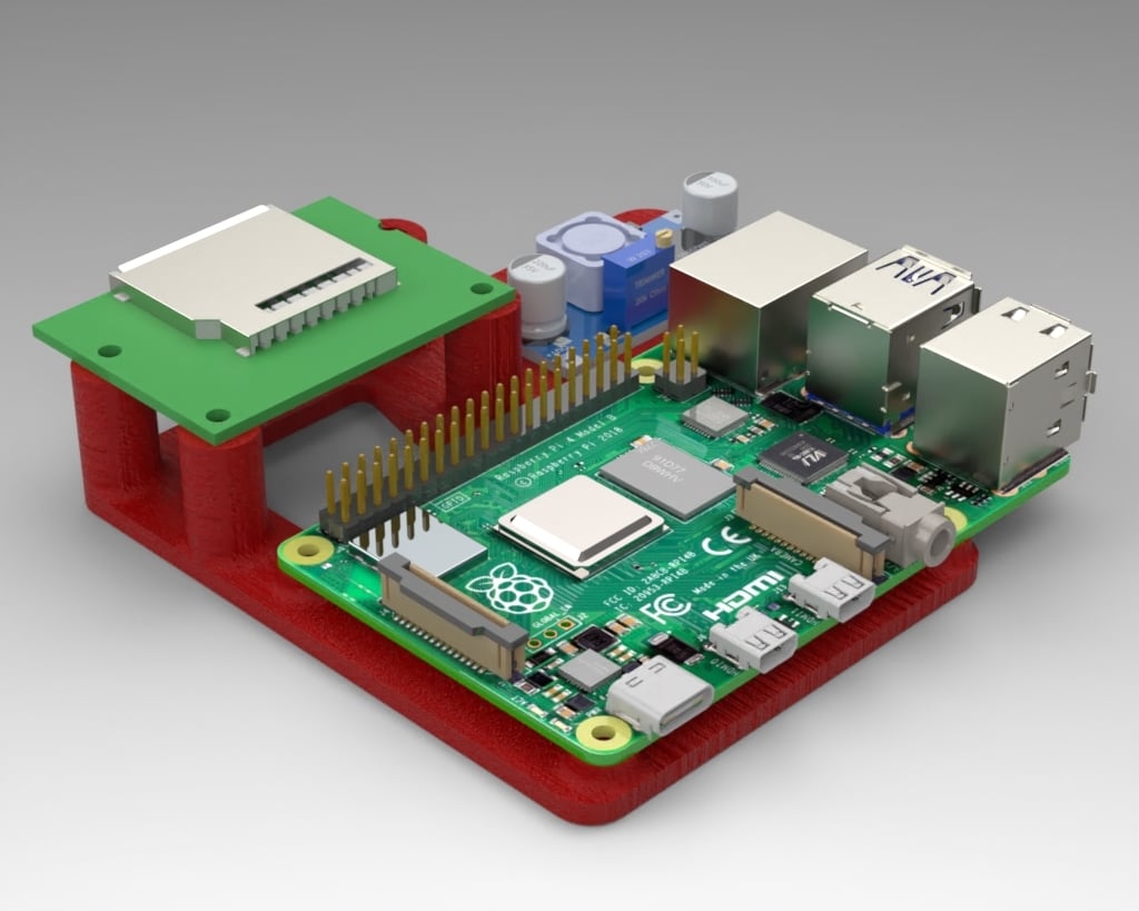 Anycubic I3 Mega - Raspberry Pi and LM2596 buck converter support ...