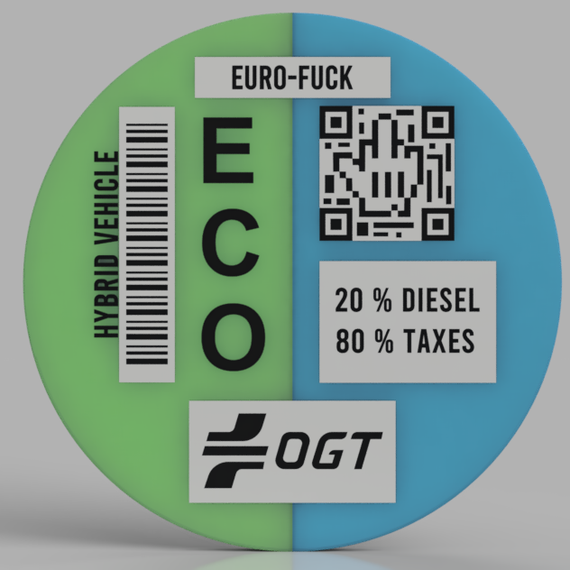 Eco F*ck Label - etiqueta eco mierda by JG3D | Download free STL model | Printables.com