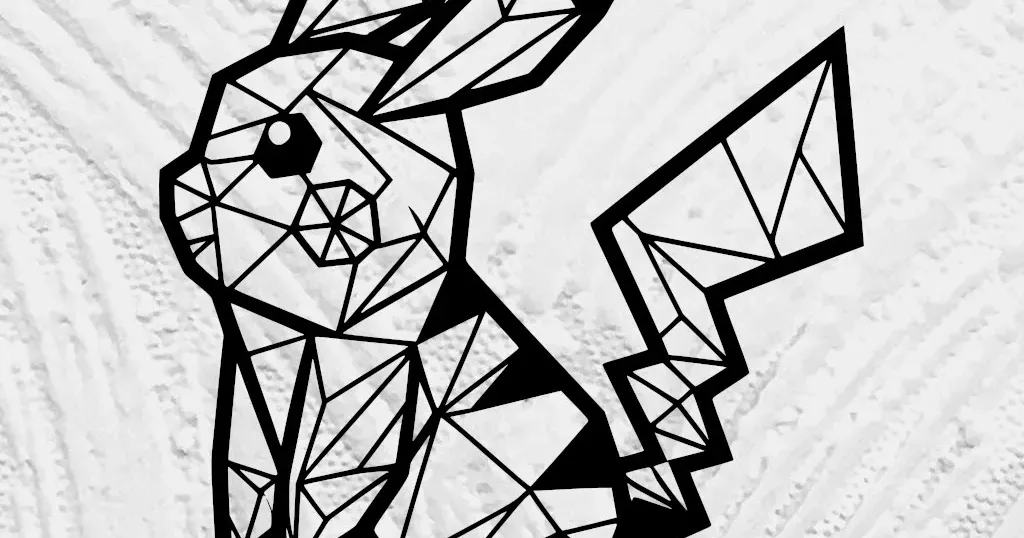 Geometric Low Poly Pikachu por The line art guy | Descargar modelo STL ...