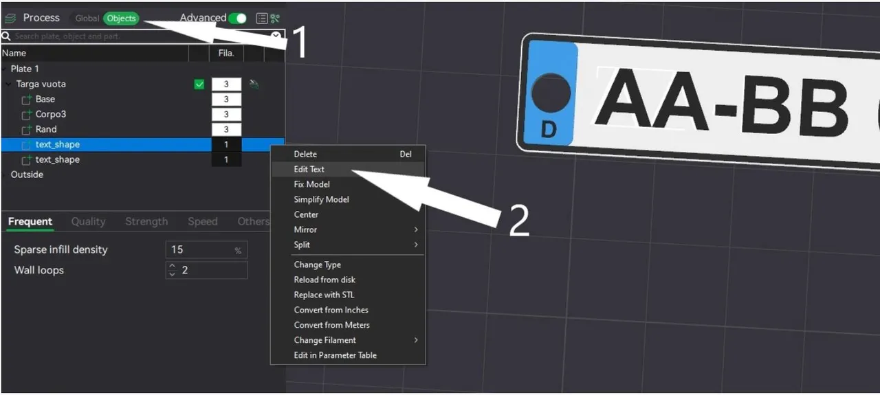 Customizable Car License Plate by michele MM3D | Download free STL ...