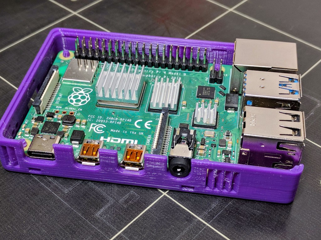 Raspberry Pi 4 B Low Profile Case (Zip Tie Mountable) by John U ...