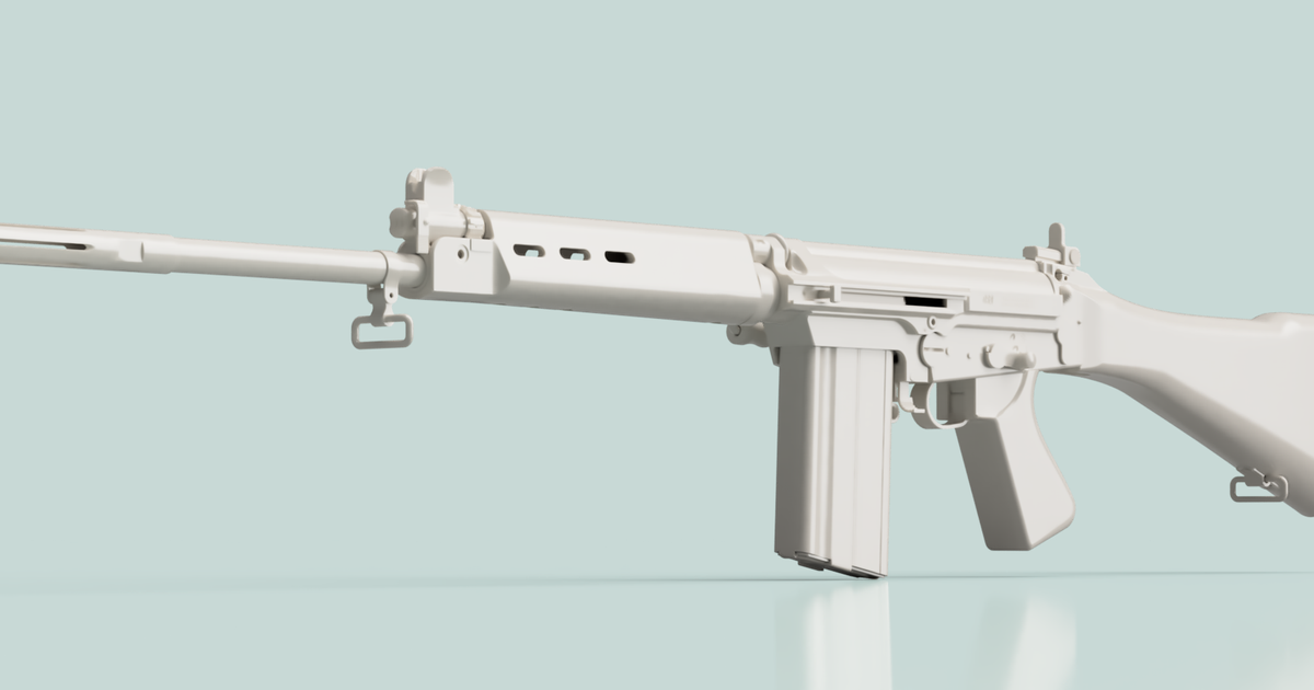 Airsoft/Gel Blaster DSA FN FAL Body (original file by MeowCha ...