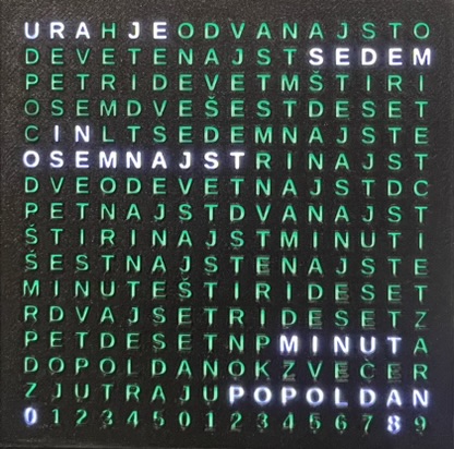 Customizable Word clock by Whitewater | Download free STL model ...