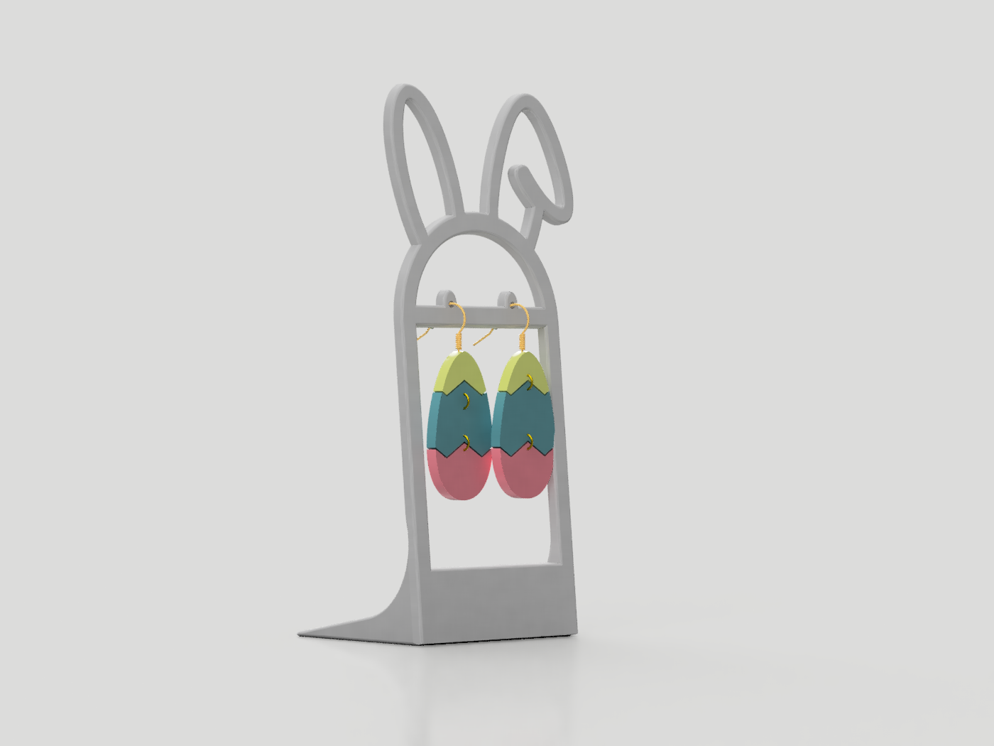 Easter Bunny Earring Holder - Earring Stand by POLYCUTZ | Download free ...