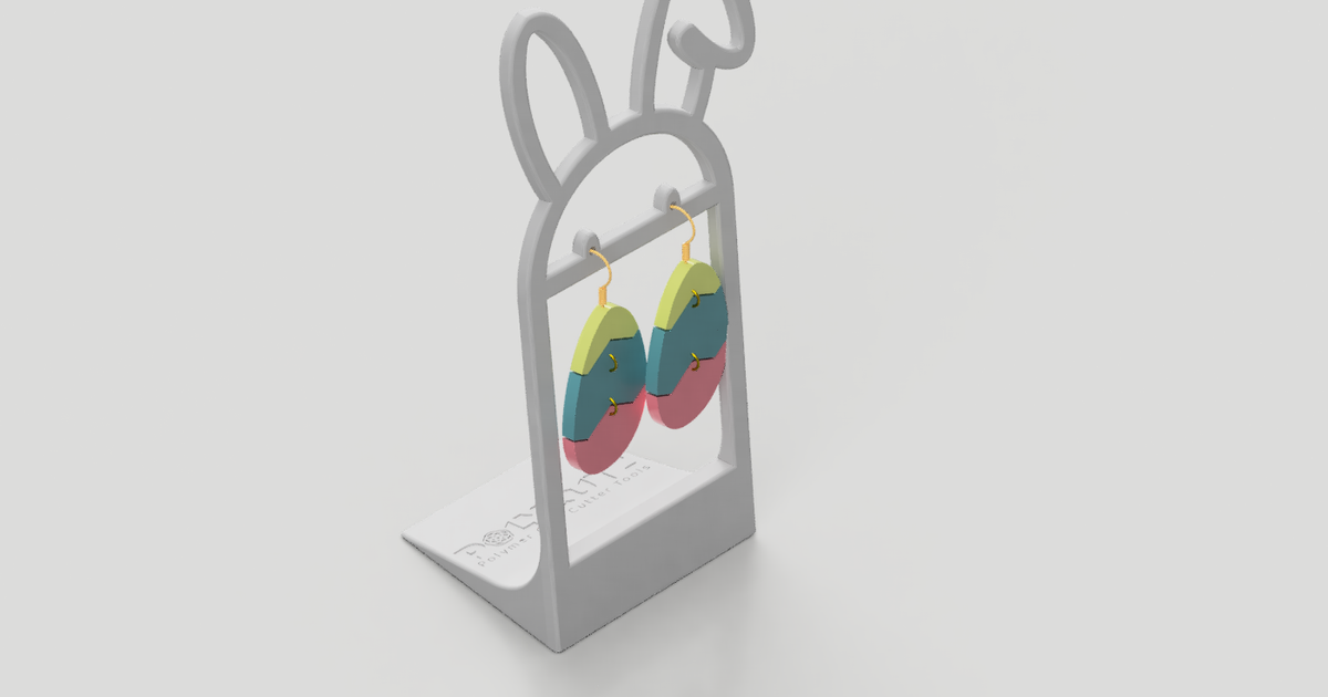 Easter Bunny Earring Holder - Earring Stand by POLYCUTZ | Download free ...