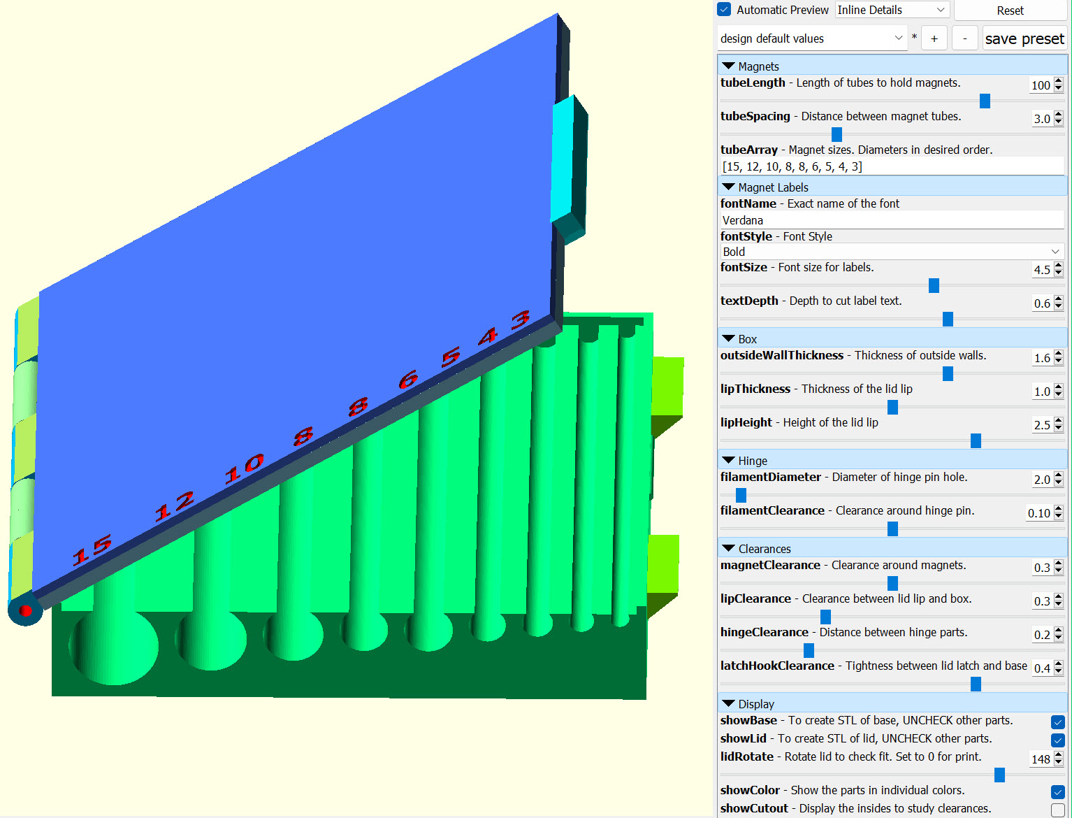 Magnet Storage Box (OpenSCAD) by SteveS42 | Download free STL model ...