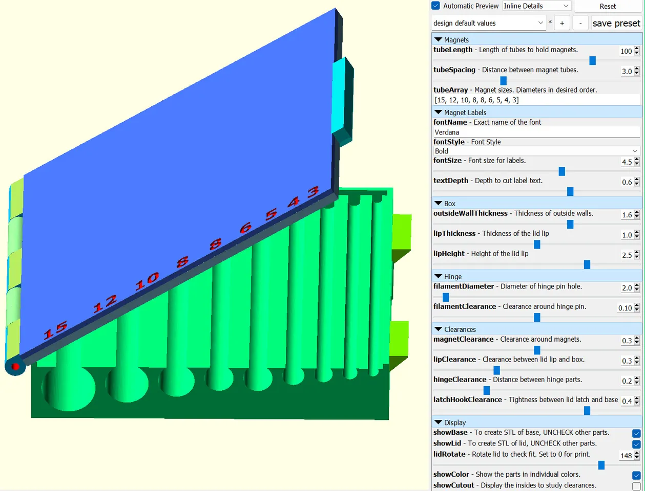 Magnet Storage Box (OpenSCAD) by SteveS42 | Download free STL model ...