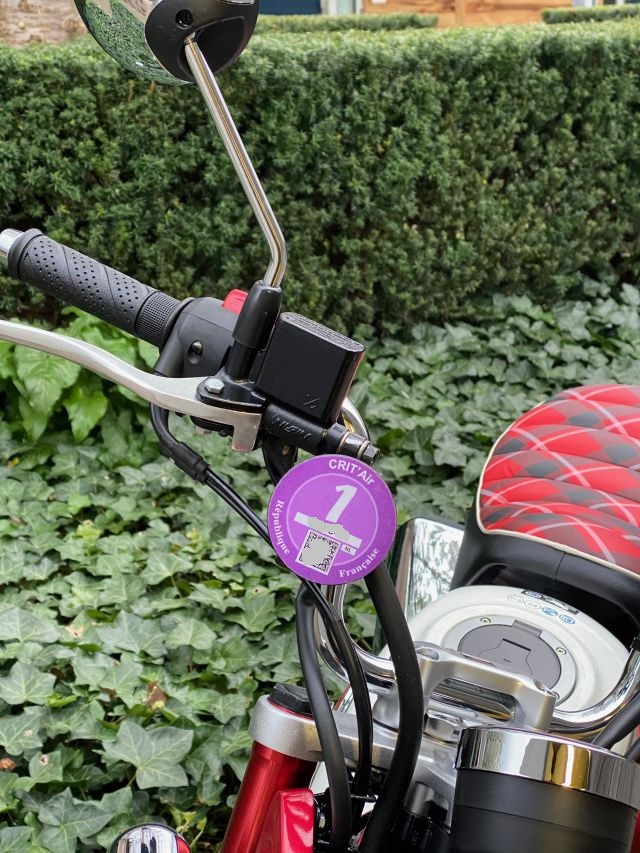 Crit'Air sticker holder for Honda Monkey 125 by Allam | Download free ...