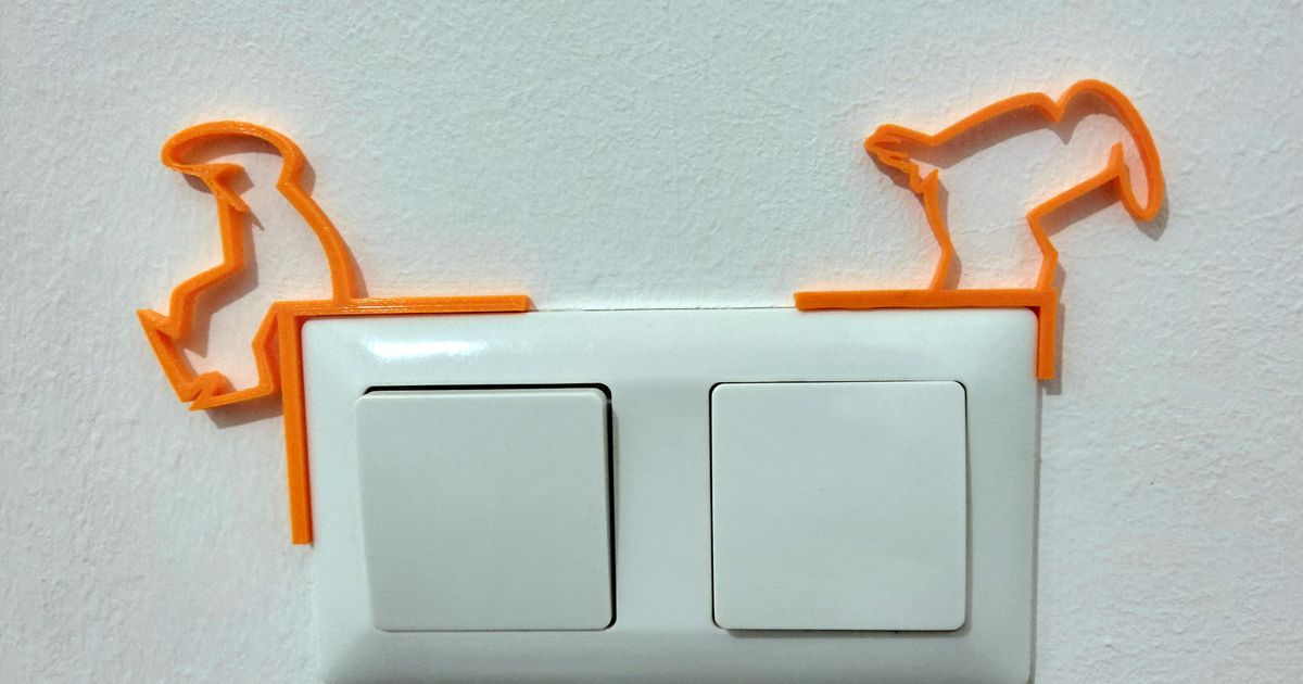 La Linea Wall Socket/Switch Decoration by DragoMej | Download free STL ...