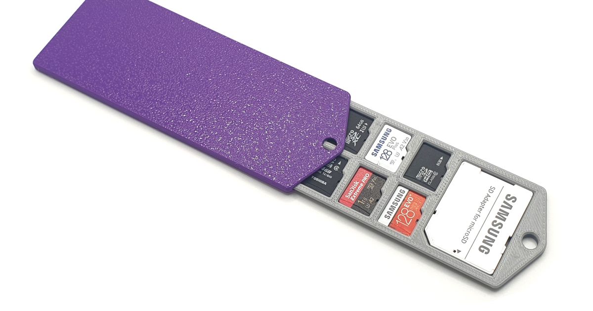 Slimline Sliding Micro SD Card / SD Card Holder - Multiple Sizes by ...