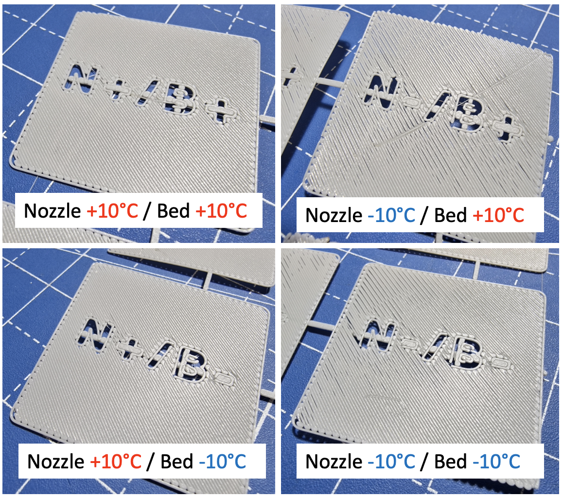 9 in 1 Temperature First Layer Calibration Matrix - 3x Bed and 3x ...