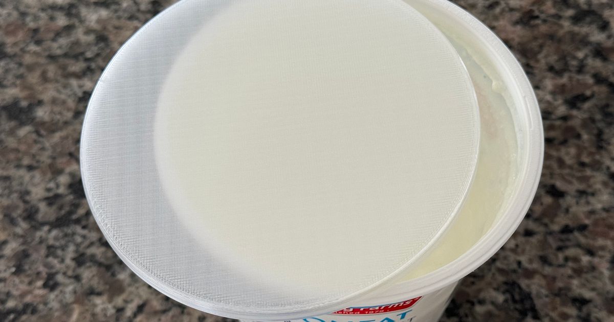 Friendly Farms 32oz Yogurt Container Replacement Lid by kennyd1gital | Download free STL model ...
