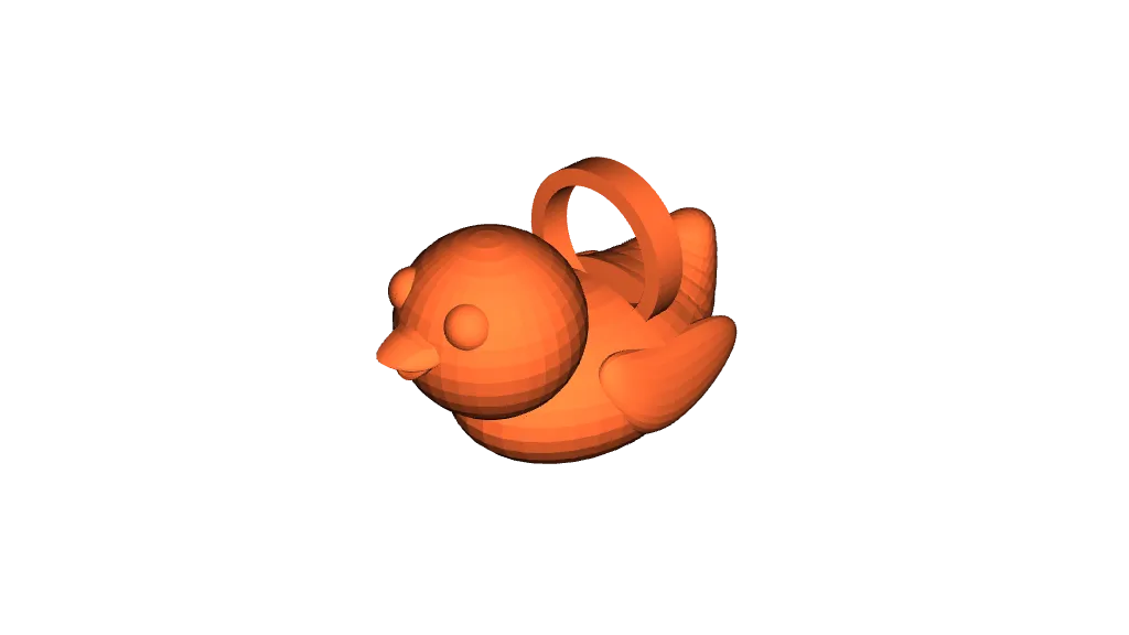 Cute rubber duck key chain by Christie Wright | Download free STL model ...