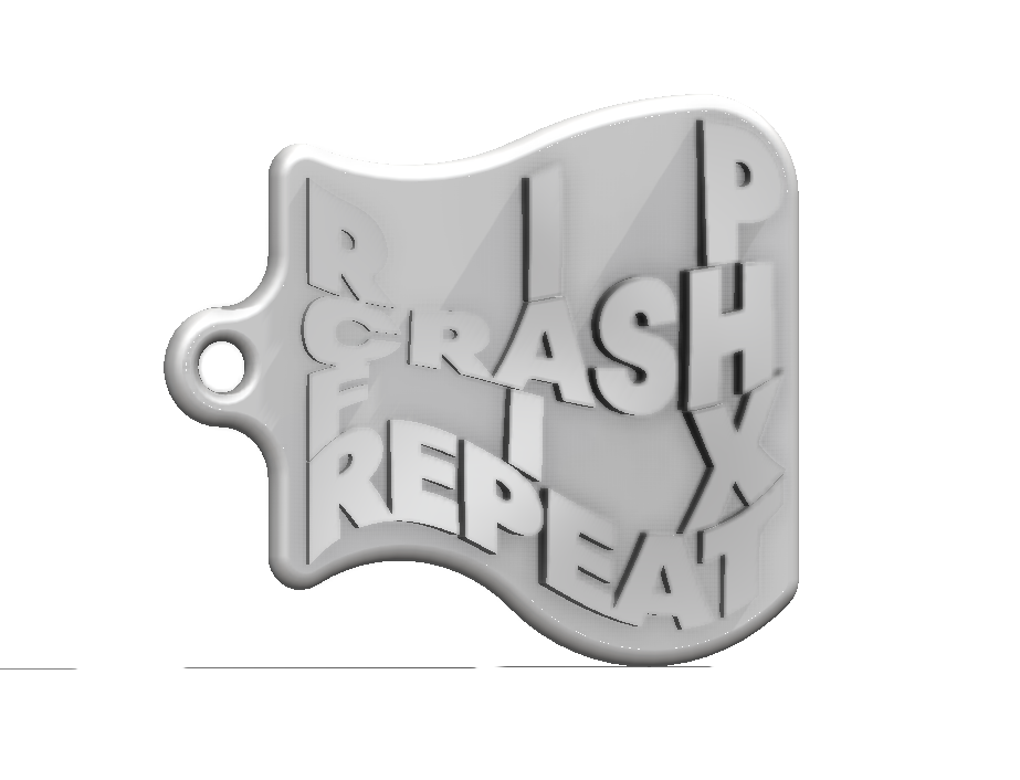 Rip Crash Fix Repeat FPV Keychain by spectrexFPV | Download free STL ...