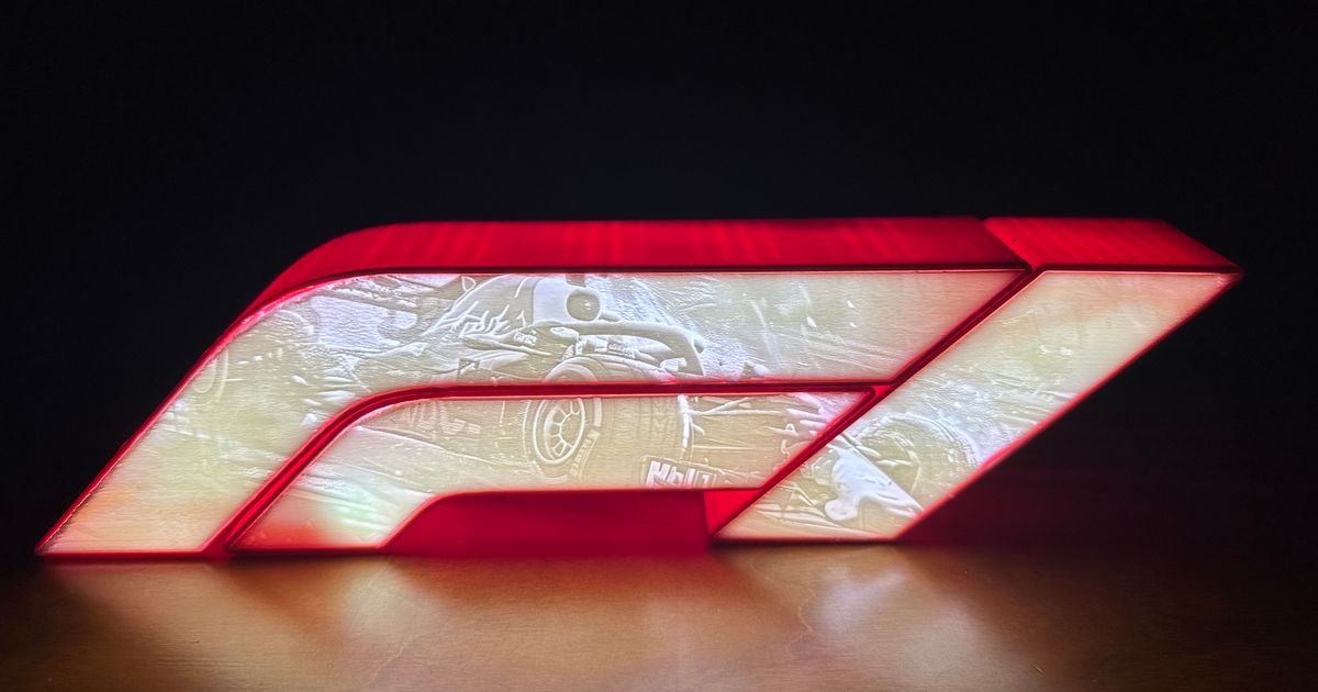 F1 Logo Style Lightbox Litho (Daniel R) by Macieksa | Download free STL ...